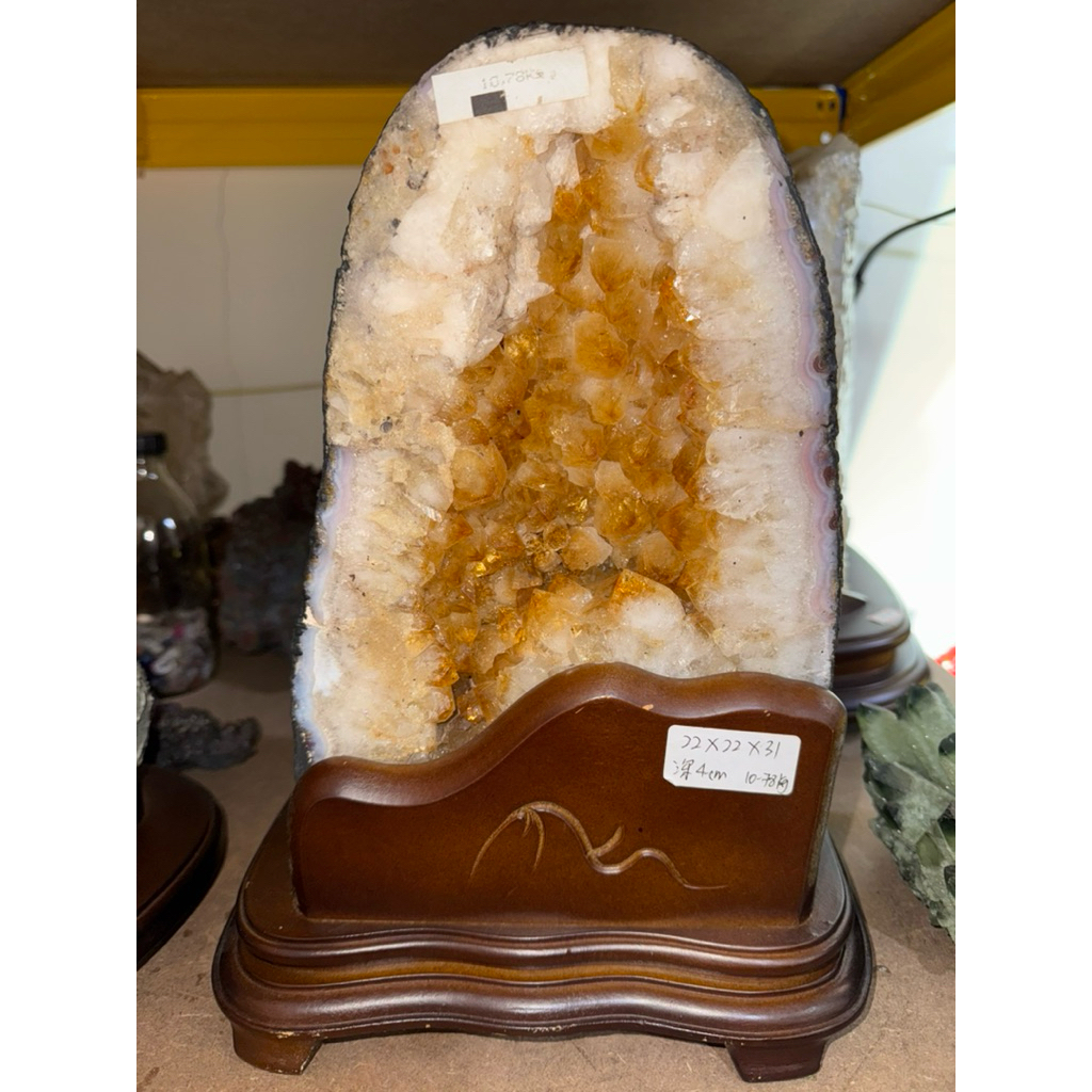 Citrine Cave Tabletop Size 桌上型黄水晶洞 黄水晶 | Shopee Malaysia