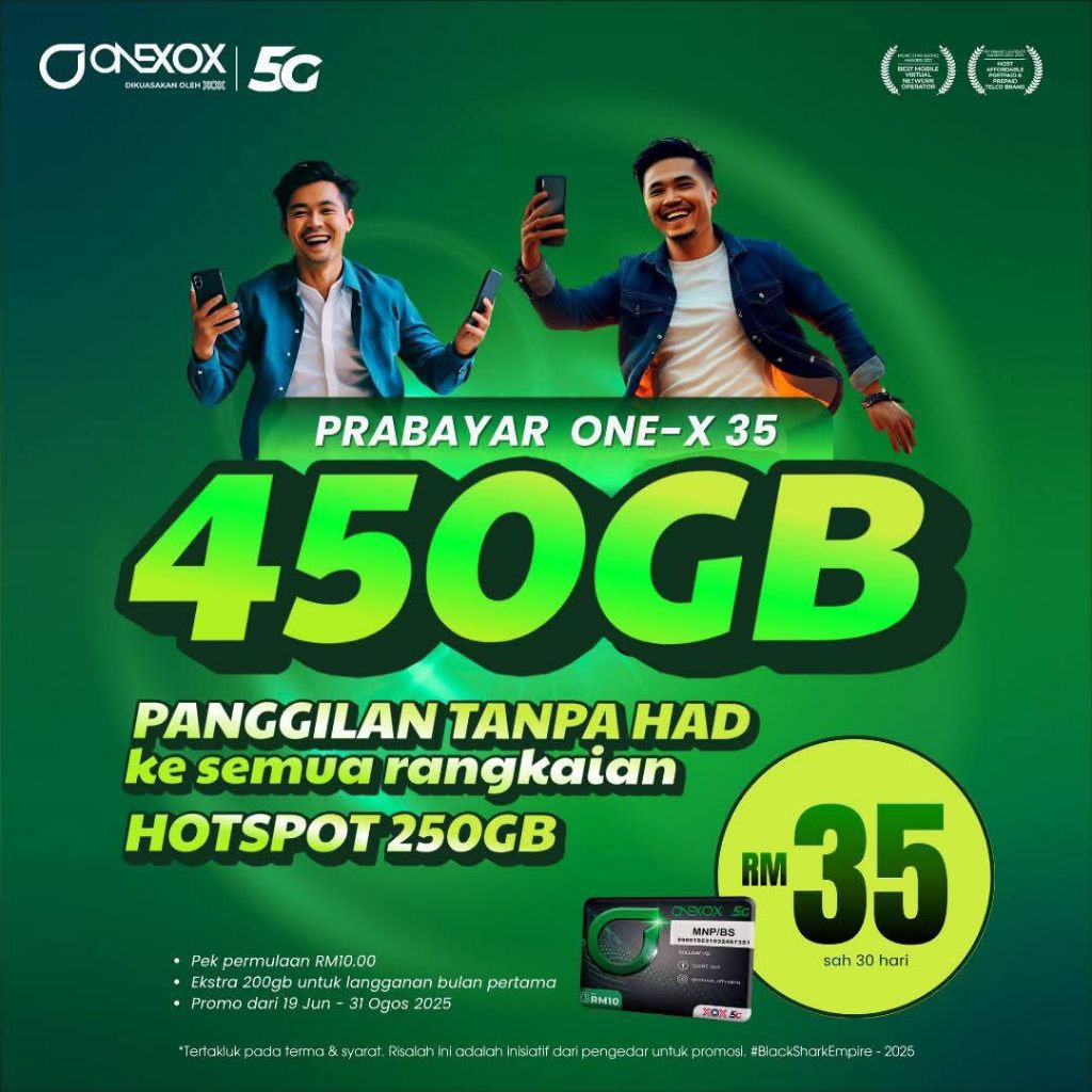[XOX] Prepaid One-X35 450GB/RM35 | Shopee Malaysia