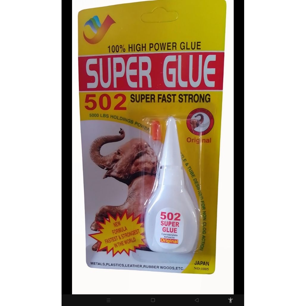 Super Glue 502 High Power | Super Fast Strong Adhesive– Gam Gajah untuk ...