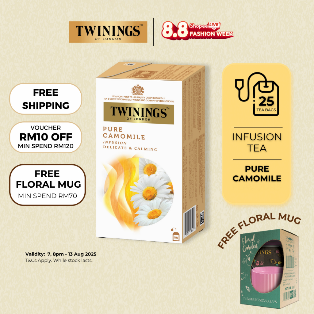 TWININGS Pure Camomile Infusion (25's x1g) | Teh Camomile | 甘菊茶 ...