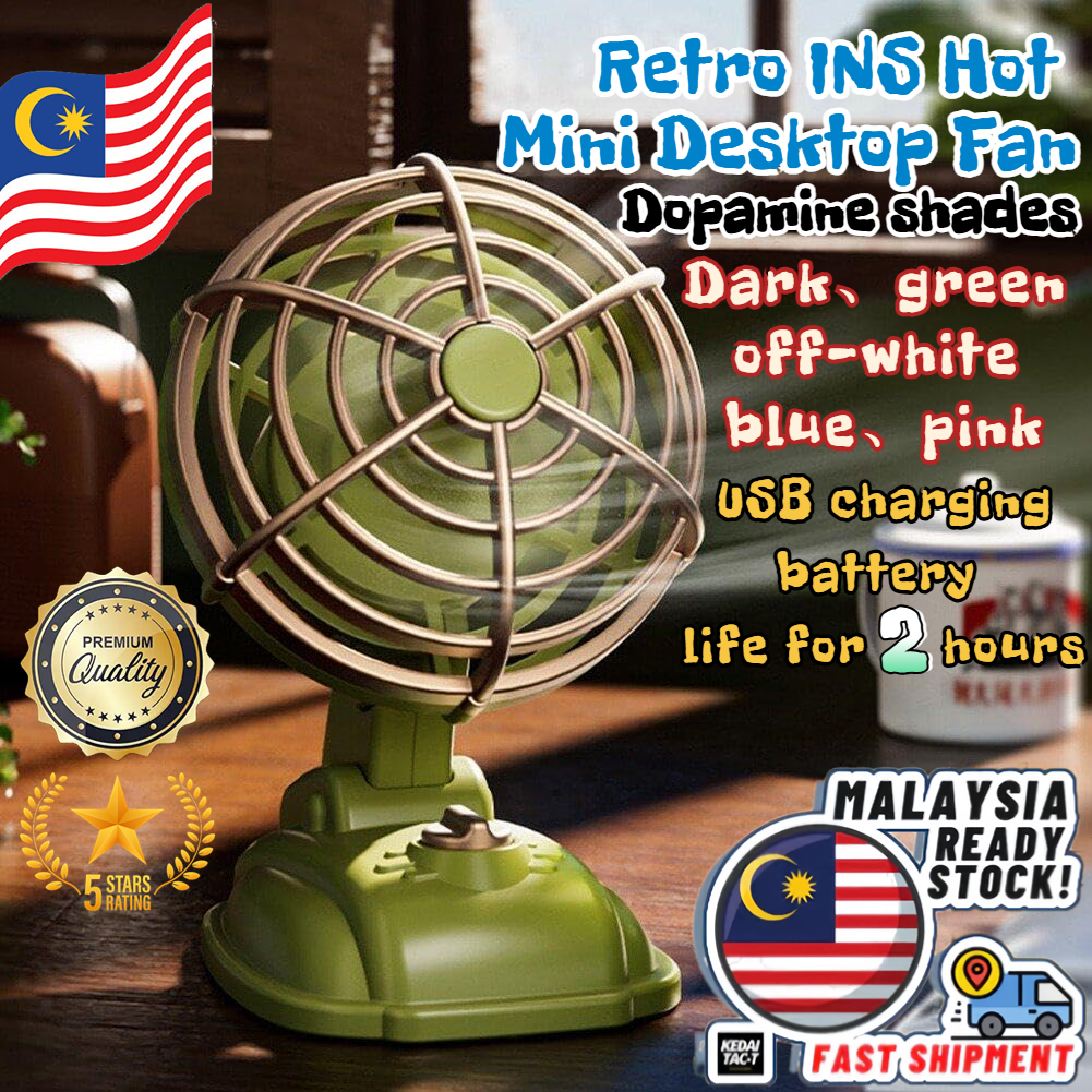Retro Usb Mini Fan Toy Charging Desktop Small Table Fan Student Fan for ...