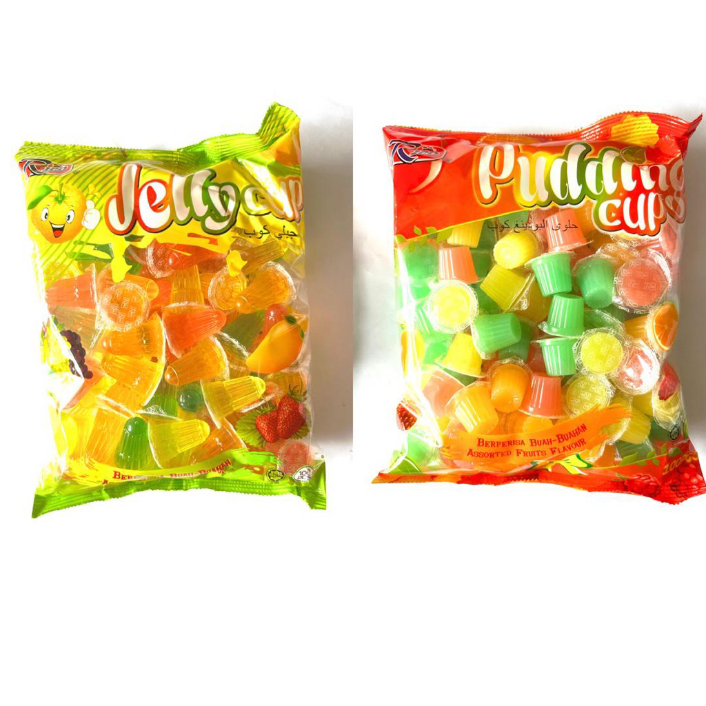 (outer) Rico jelly/pudding cup assorted fruits flavours 1.3~1.5 Kg ...
