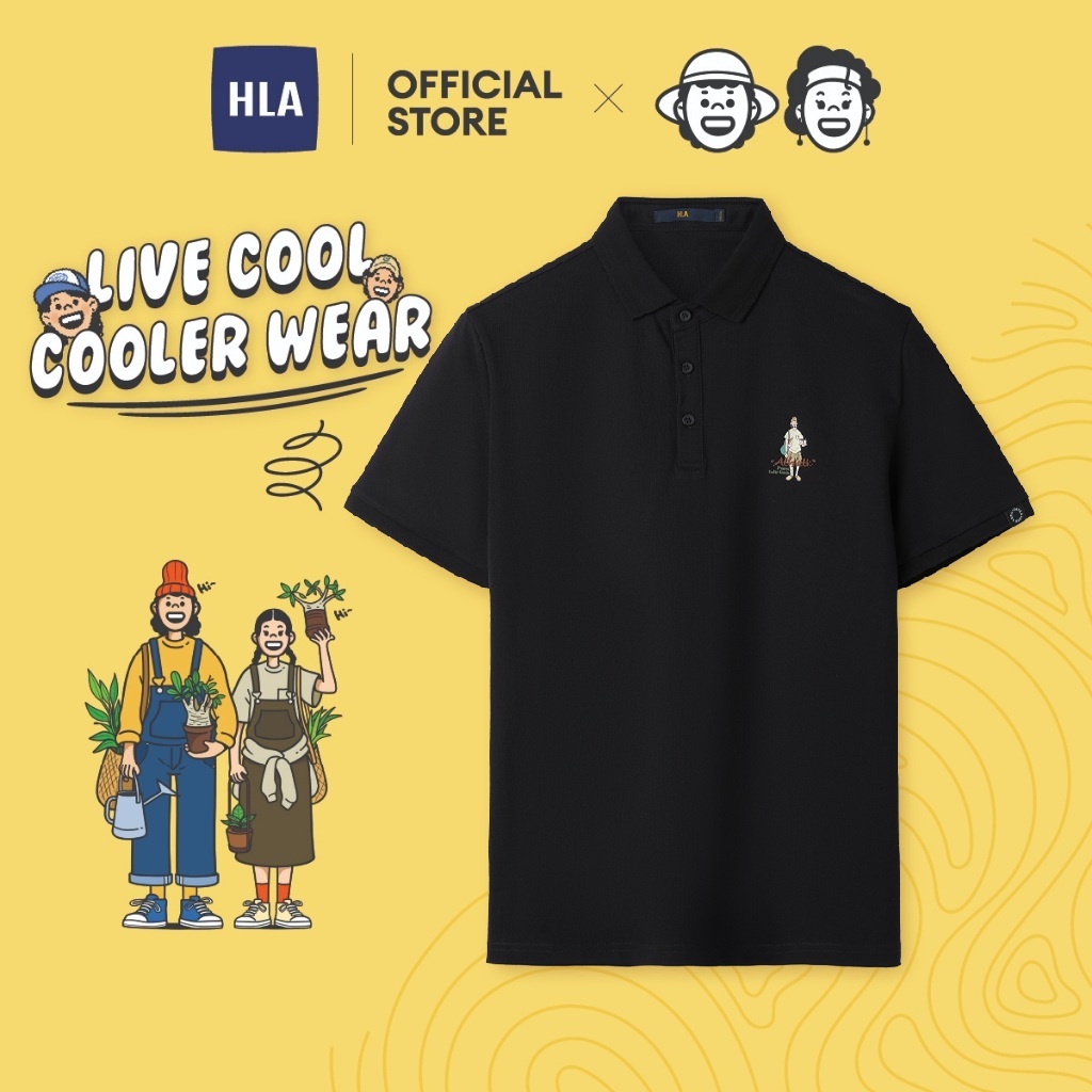 HLA ZOLA Series Cool Feeling Moiture Wicking Casual Polo Shirt Men ...