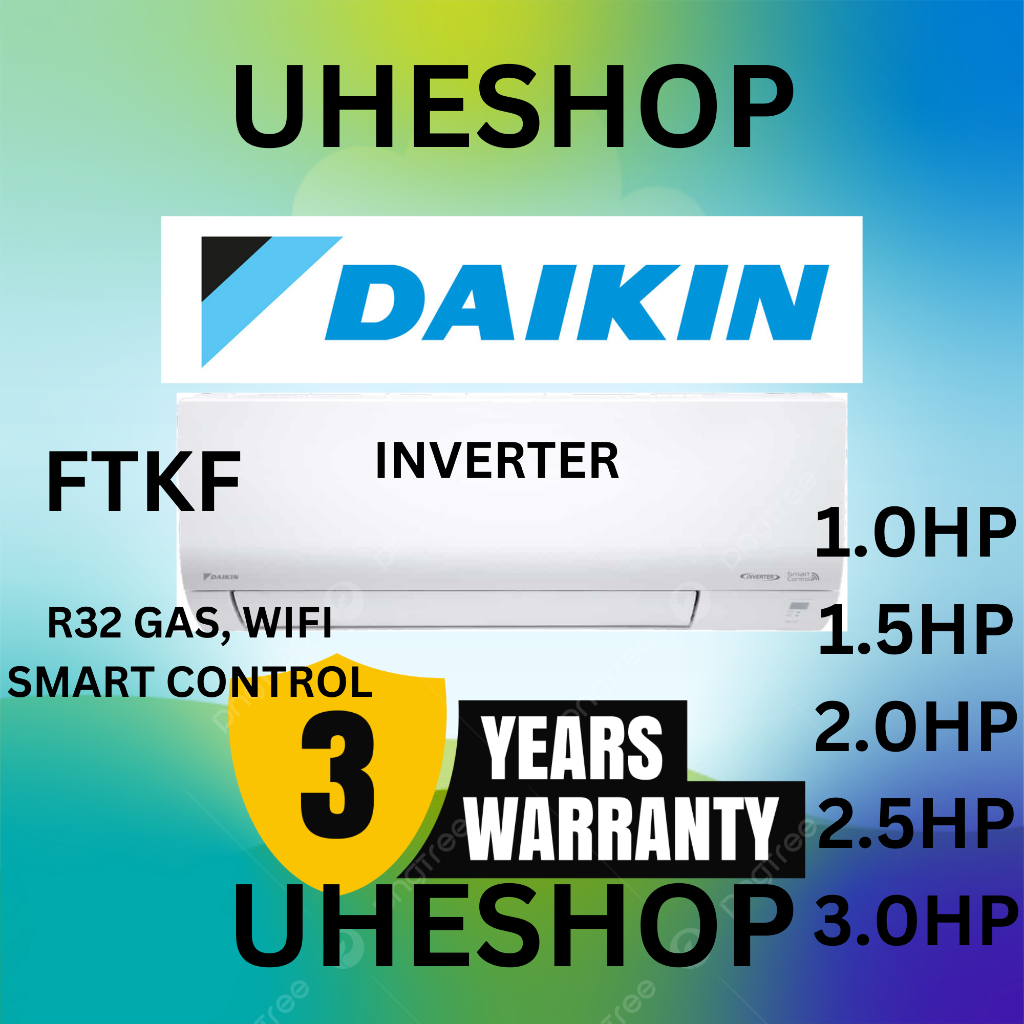 DAIKIN R32 WIFI AIR COND INVERTER FTKF FTKF25B FTKF35B FTKF50B FTKF71B 1HP 1.5HP 2HP 2.5HP ...