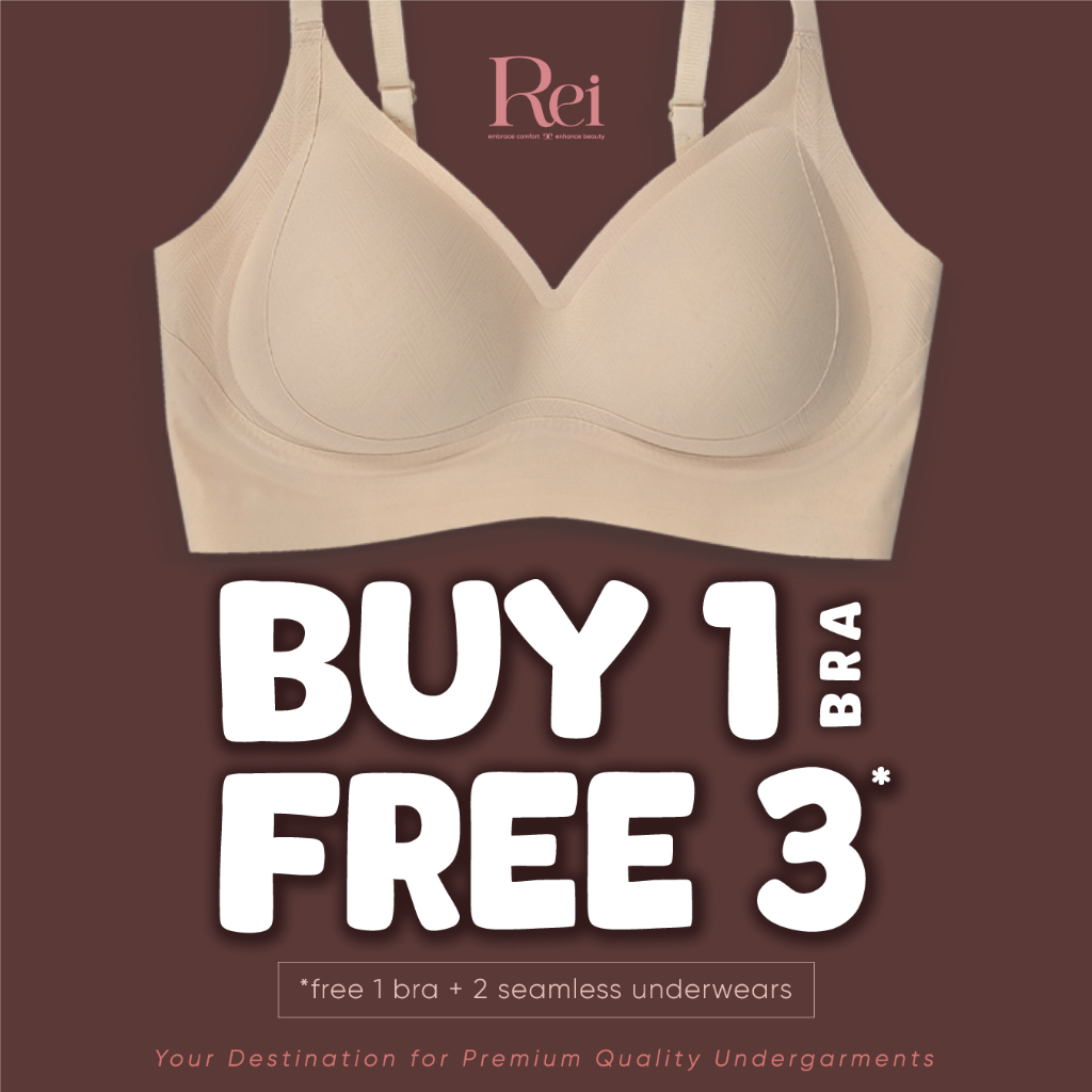 [BUY 1 FREE 3] REI SORA Wireless Lifting Bra | Seamless Lift | Massage ...
