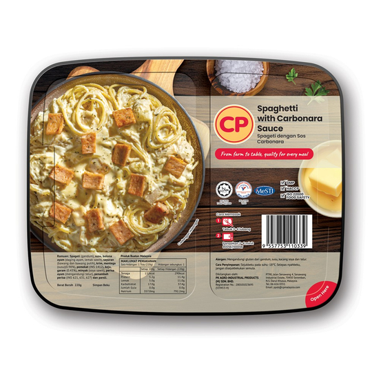 CP Premium Spaghetti with Carbonara Sauce 220g Frozen Halal | Shopee Malaysia
