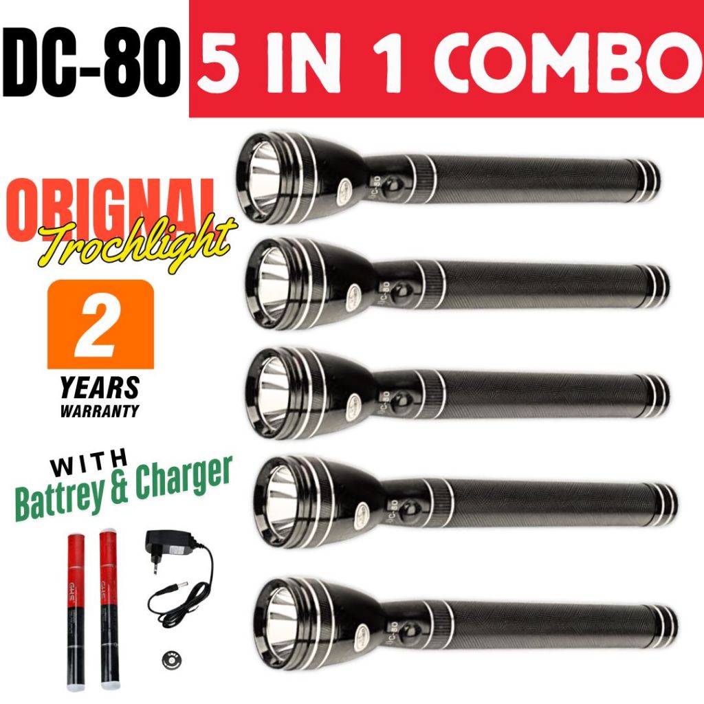 5 IN 1 Combo DC-80 Brightmoon japan Led Torch Light original ...