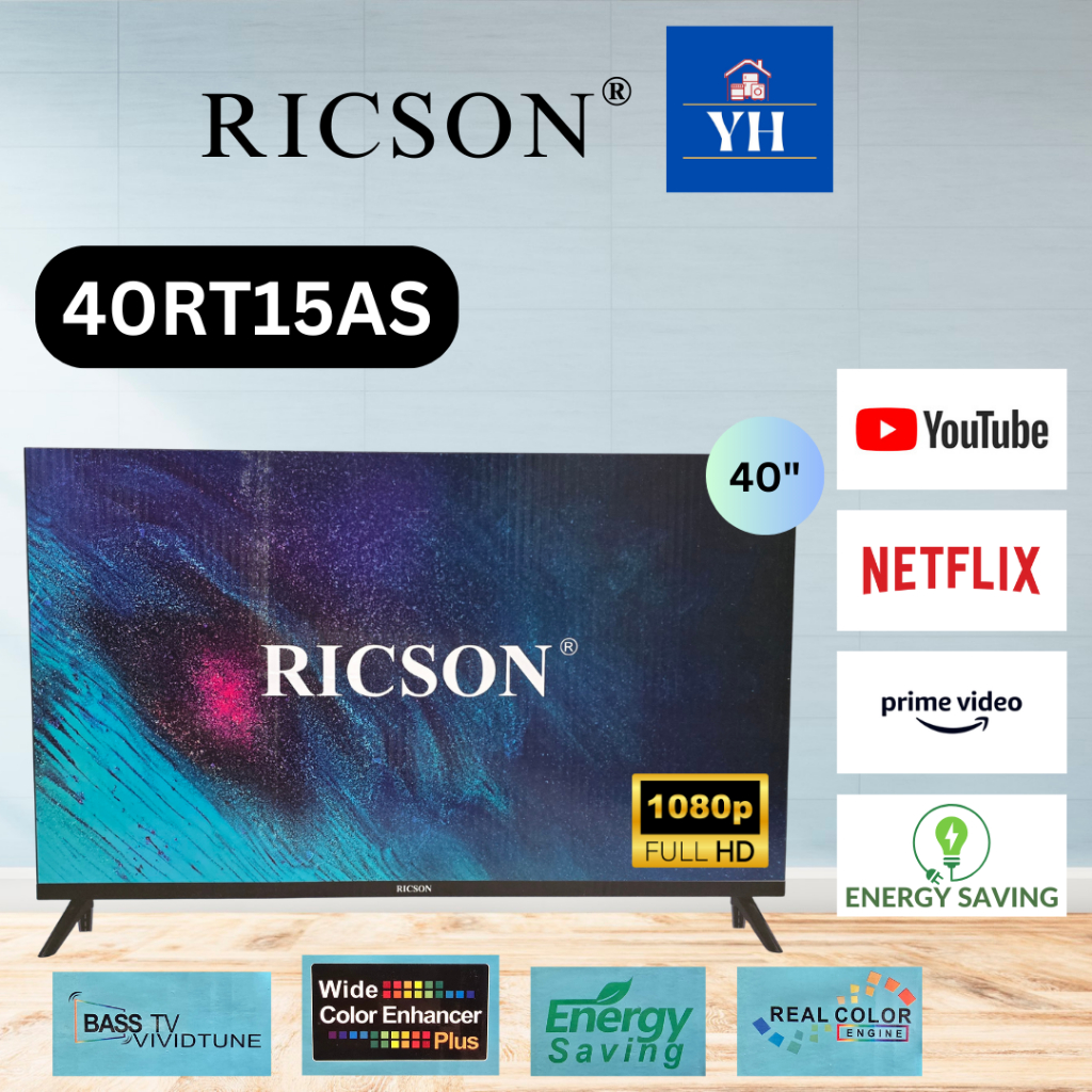 RICSON 40'' FHD SMART TV/LED TV 40RT15AS (DELIVERY KLANG VALLEY AREA ...