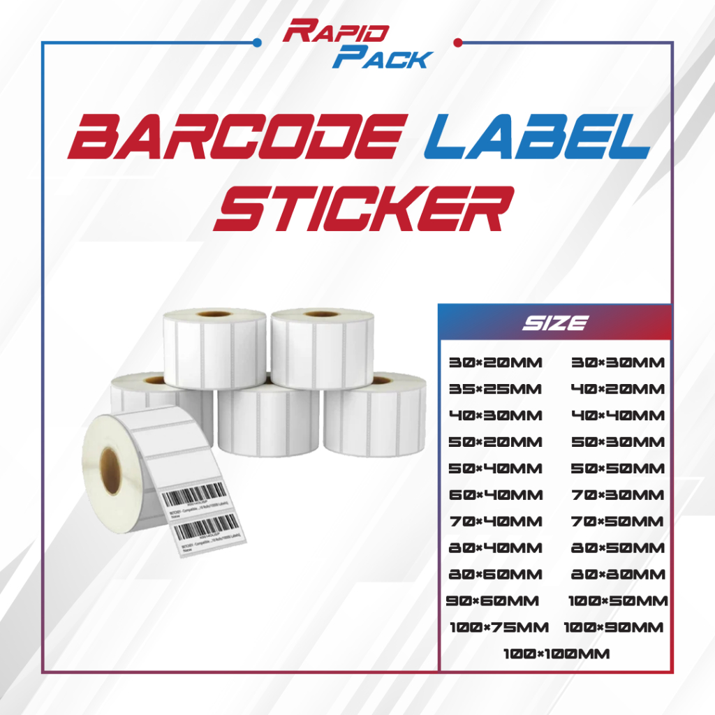 21 Size Barcode Label Sticker Price Tag Thermal Label Sticker Product ...
