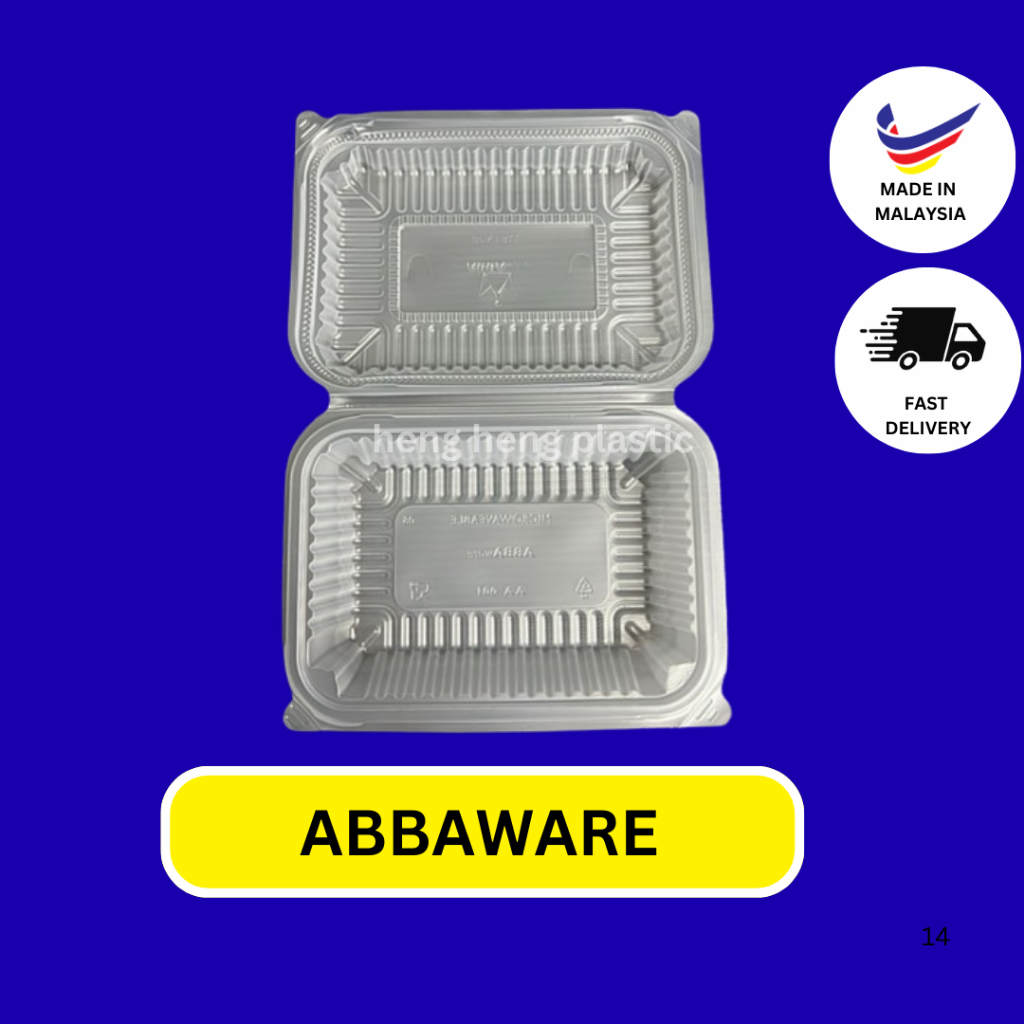 MEGA HIJAU HENG HENG-CHEAPEST PP LUNCH BOX ABBAWARE KOTAK NASI MEGA ...