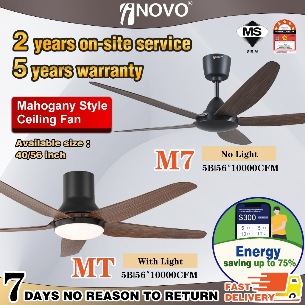 🔥HOT🔥 INOVO Mahogany Style DC Silent Ceiling Fan Remote Control 16Speed ...