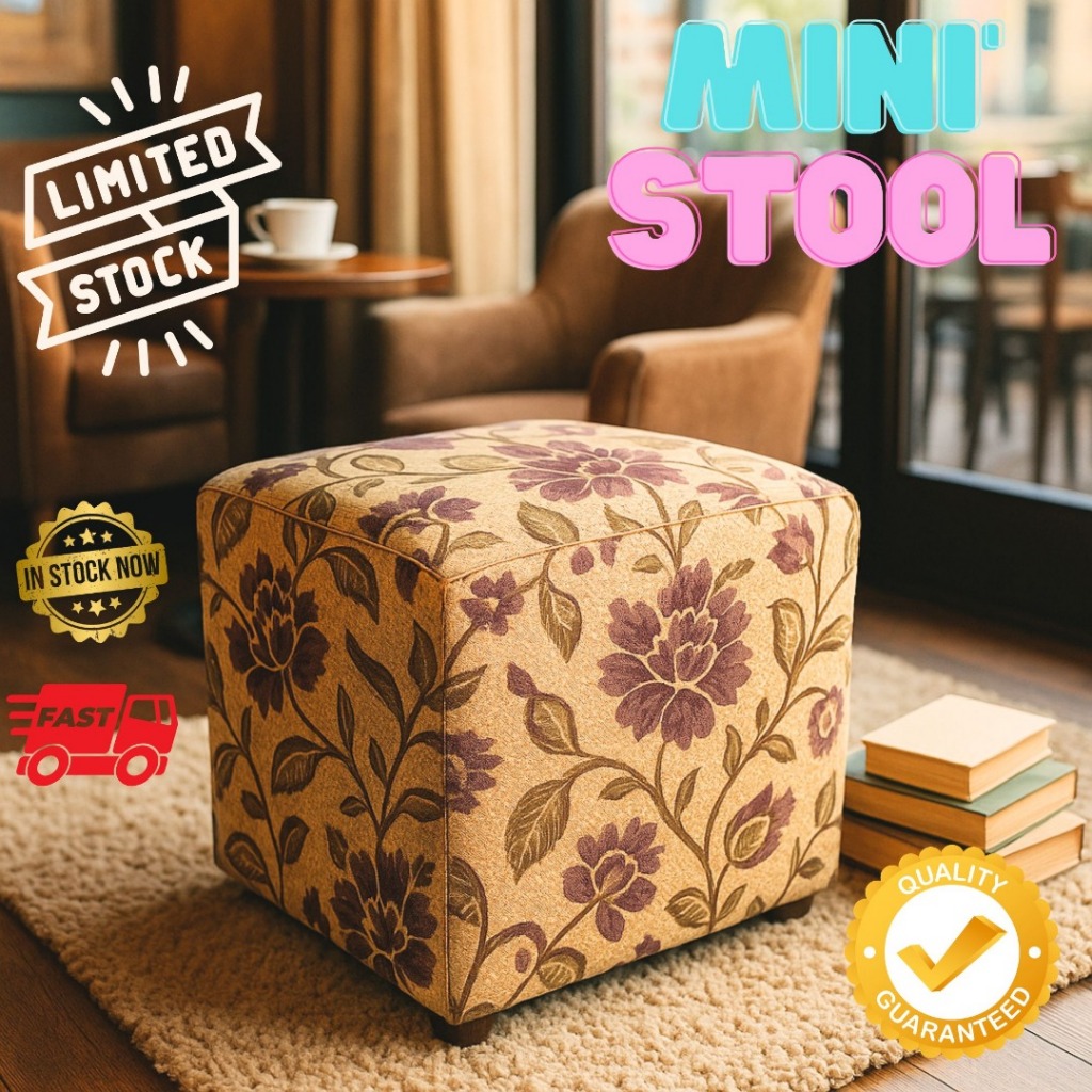 Fabric Mini Stool Sofa Small Footstool Bangku Household Makeup Stool ...