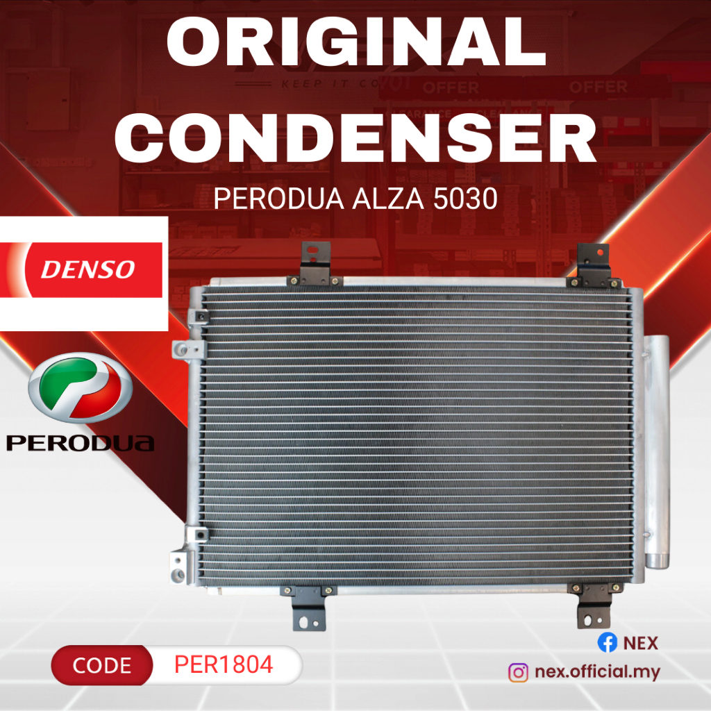 🔥ORIGINAL DENSO COOLGEAR 🔥CAR AIRCOND CONDENSER PERODUA ALZA 5030 ...