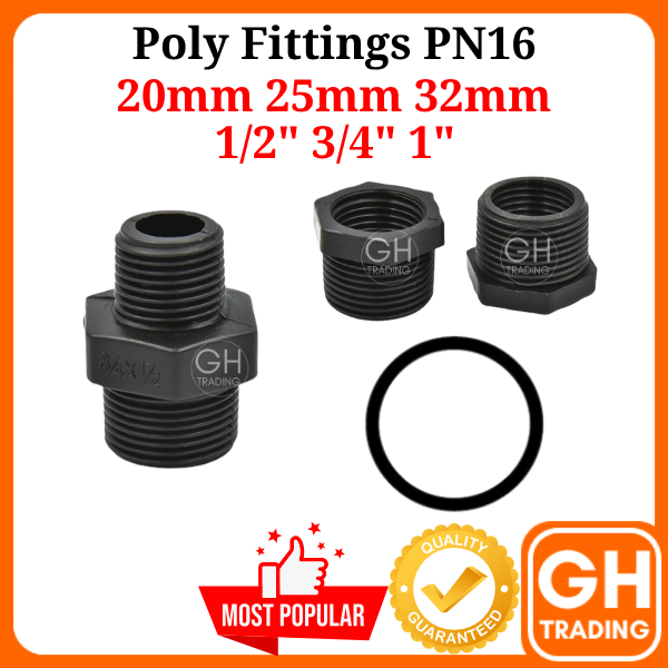 Poly Fitting Poly Pipe Connector Poly Fitting Nipple Bush O Ring ...