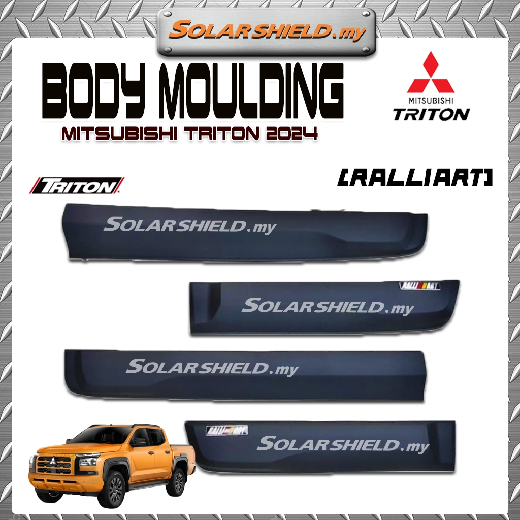 Mitsubishi Triton 2024-2025 Side Door Body Cladding Full Garnish Matt ...