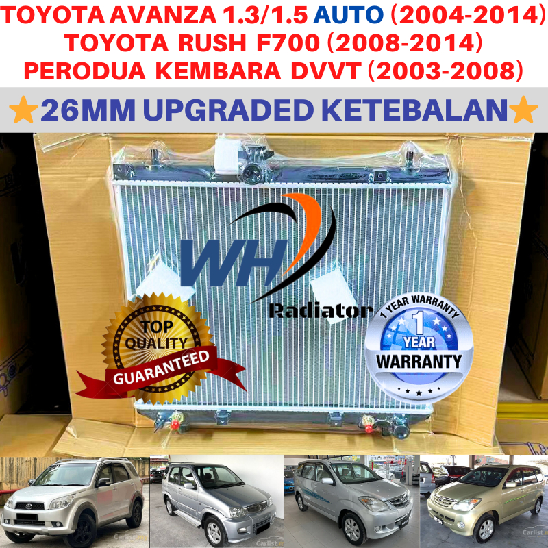 TOYOTA AVANZA AUTO / RUSH F700 / KEMBARA DVVT (26mm)Double Layer TOP ...