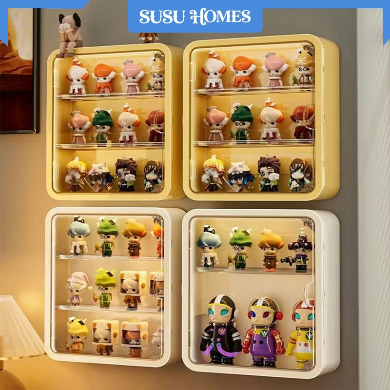 SUSU HOMES Wall-Mounted Acrylic Display Box Figure Blind Box Storage ...