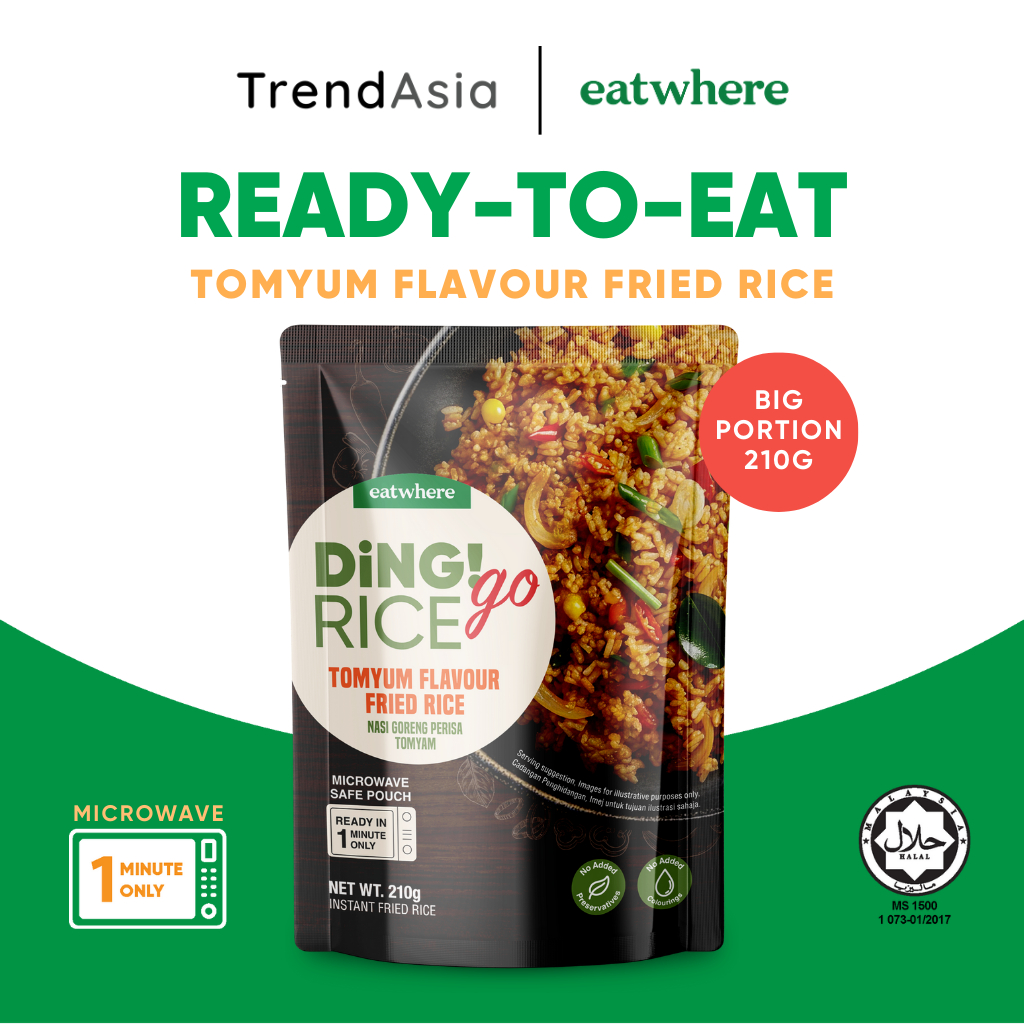 EATWHERE DingGo Rice Tomyum Flavour Fried Rice Halal Microwaveable ...