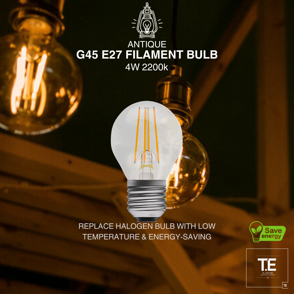 4W G45 LED FILAMENT BULB | 240V | REPLACE HALOGEN BULB | ENERGY SAVING ...