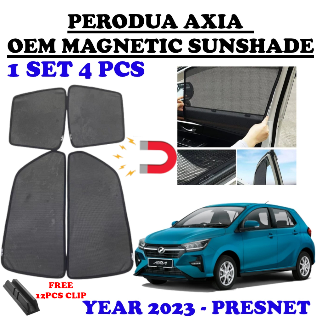 Perodua Axia 2023 Sunshade Window Sun Shade Magnetic OEM Pelindung ...