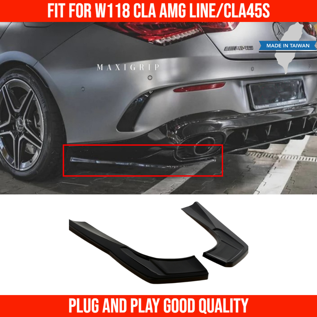 Mercedes Benz W118 CLA45 Rear Diffuser side splitter maxton style amg ...