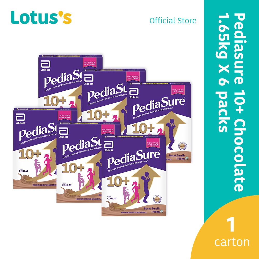Pediasure 10+ Chocolate 1.65kg X 6 packs (1 carton) | Shopee Malaysia