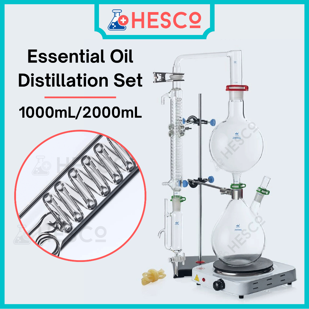 Essential Oil Distillation Set — 1000ml 2000ml with Closed Electric ...