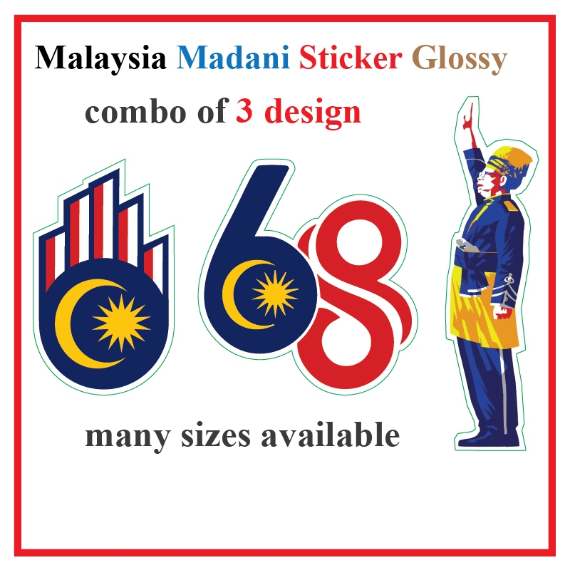 Malaysia Madani Merdeka Logo Sticker / Stiker Pelekat | Shopee Malaysia