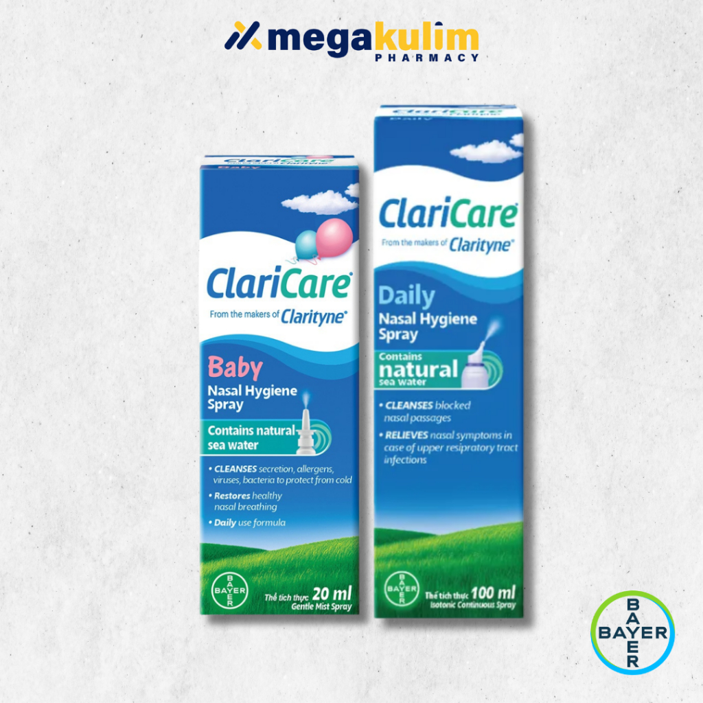 ClariCare Daily Nasal Hygiene Spray (Baby 20mL / Adult 100mL) | Shopee ...