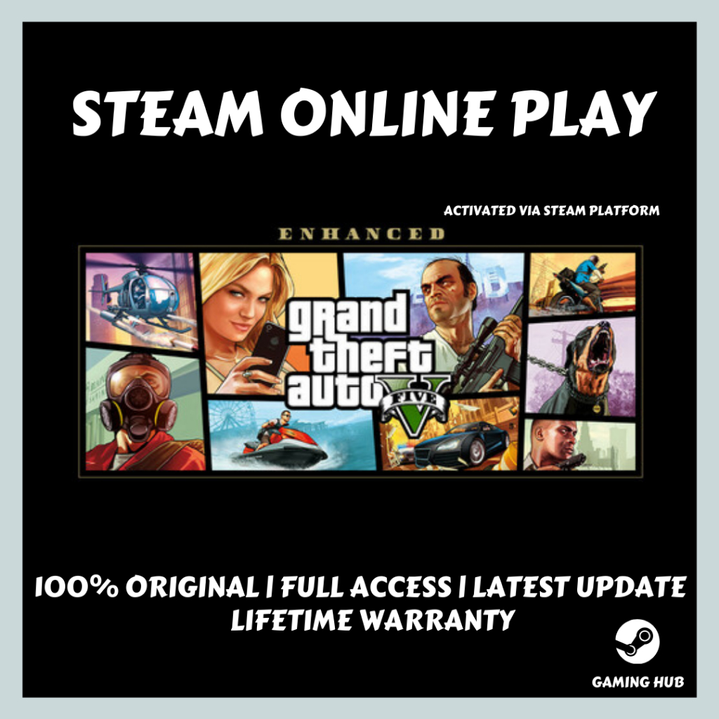 Grand Theft Auto V Enhanced (GTA 5) Steam Online Game - Full DLC ...