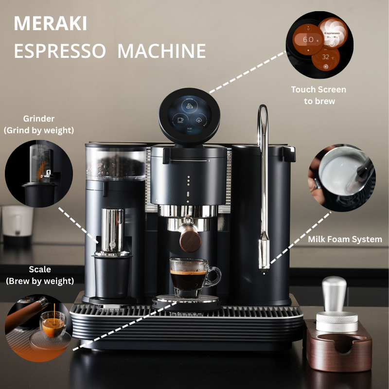 Meraki Espresso Machine – Timemore Co-Engineered Grinder | Professional ...