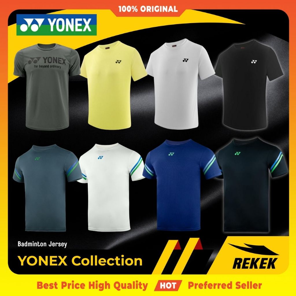 YONEX Badminton Jersey Shirt Men Women Unisex Badminton Jersey Training ...