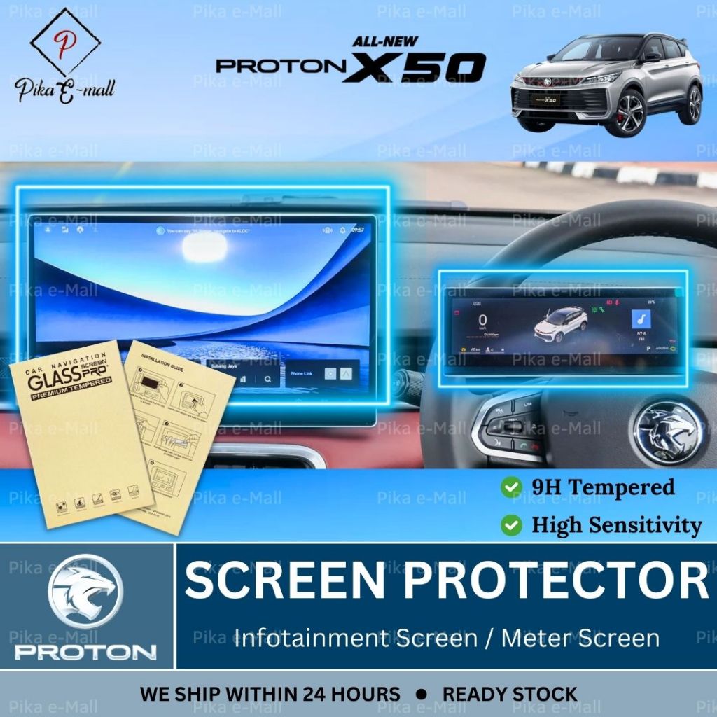 NEW Proton X50 Facelift 2025 Screen Protector Navigation Meter Tempered ...