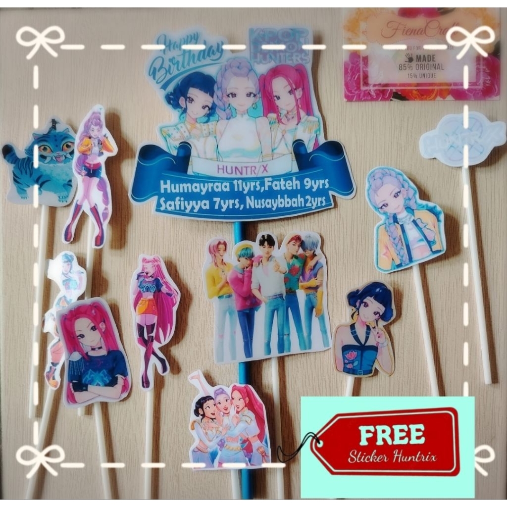 Kpop Demon Huntrix cake topper custom made | Shopee Malaysia