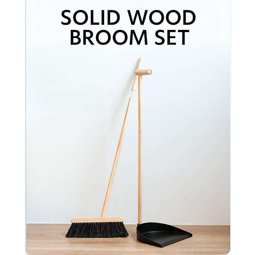 Premium Horsehair/Wool Wooden Handle Broom Kitchen and Household ...