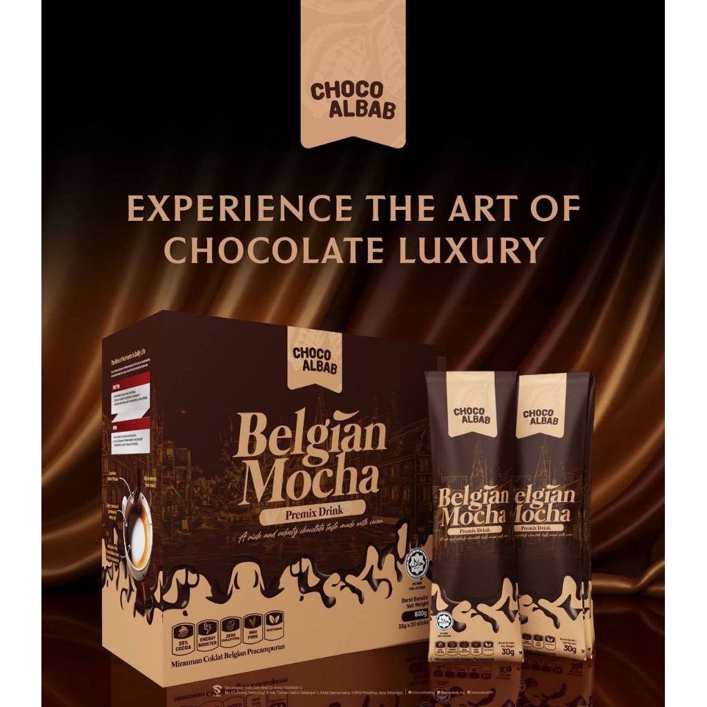 CHOCO ALBAB - BELGIAN MOCHA DRINK (20 SACHET) | Shopee Malaysia