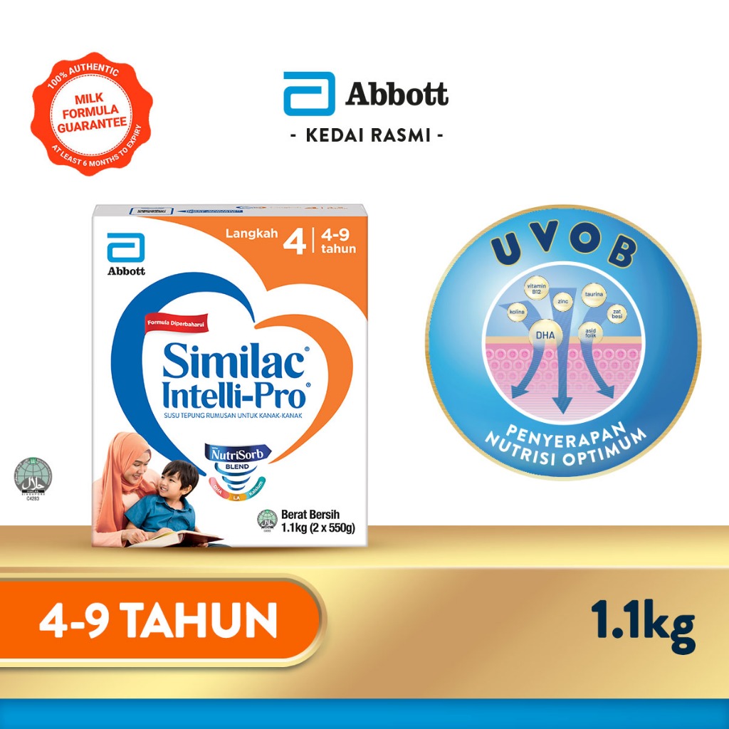 Similac Intelli-Pro Step 4 Growing Up Milk Formula BIB (1.1kg) [Exp 17 ...