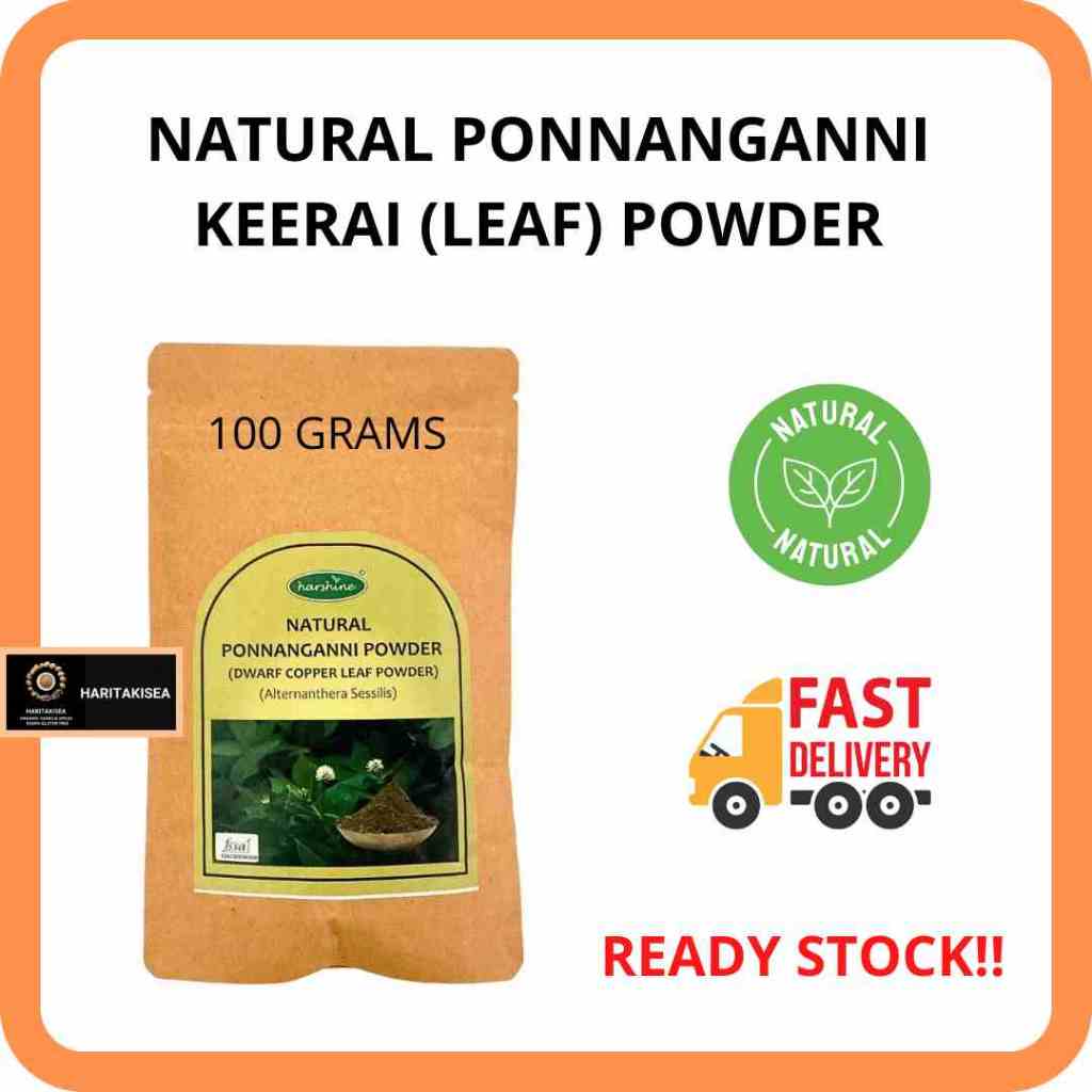 NATURAL PONNANGANNI KEERAI (LEAVES) POWDER 100 GMS (Dwarf Copperleaf ...