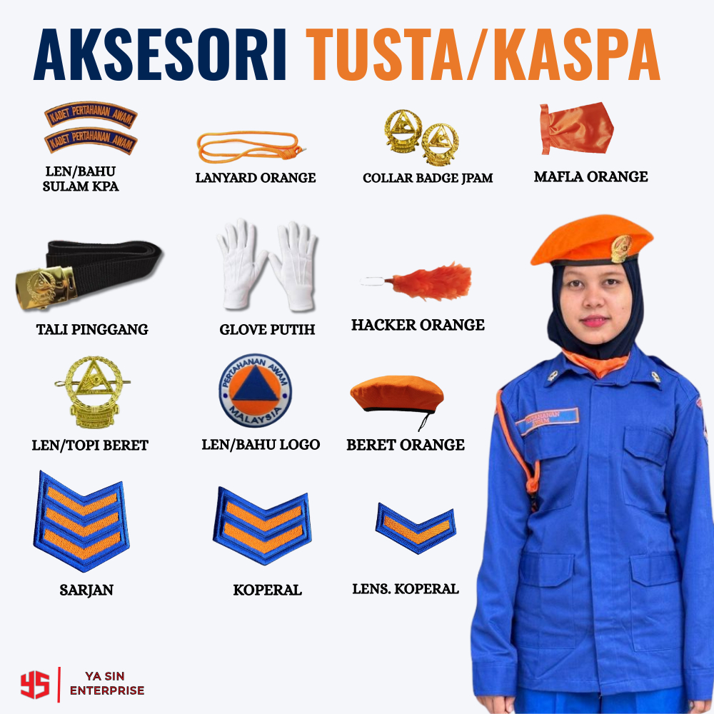 ASKESORI KADET PERTAHANAN AWAM-AKSESORI BAJU TUSPA KASPA | Shopee Malaysia