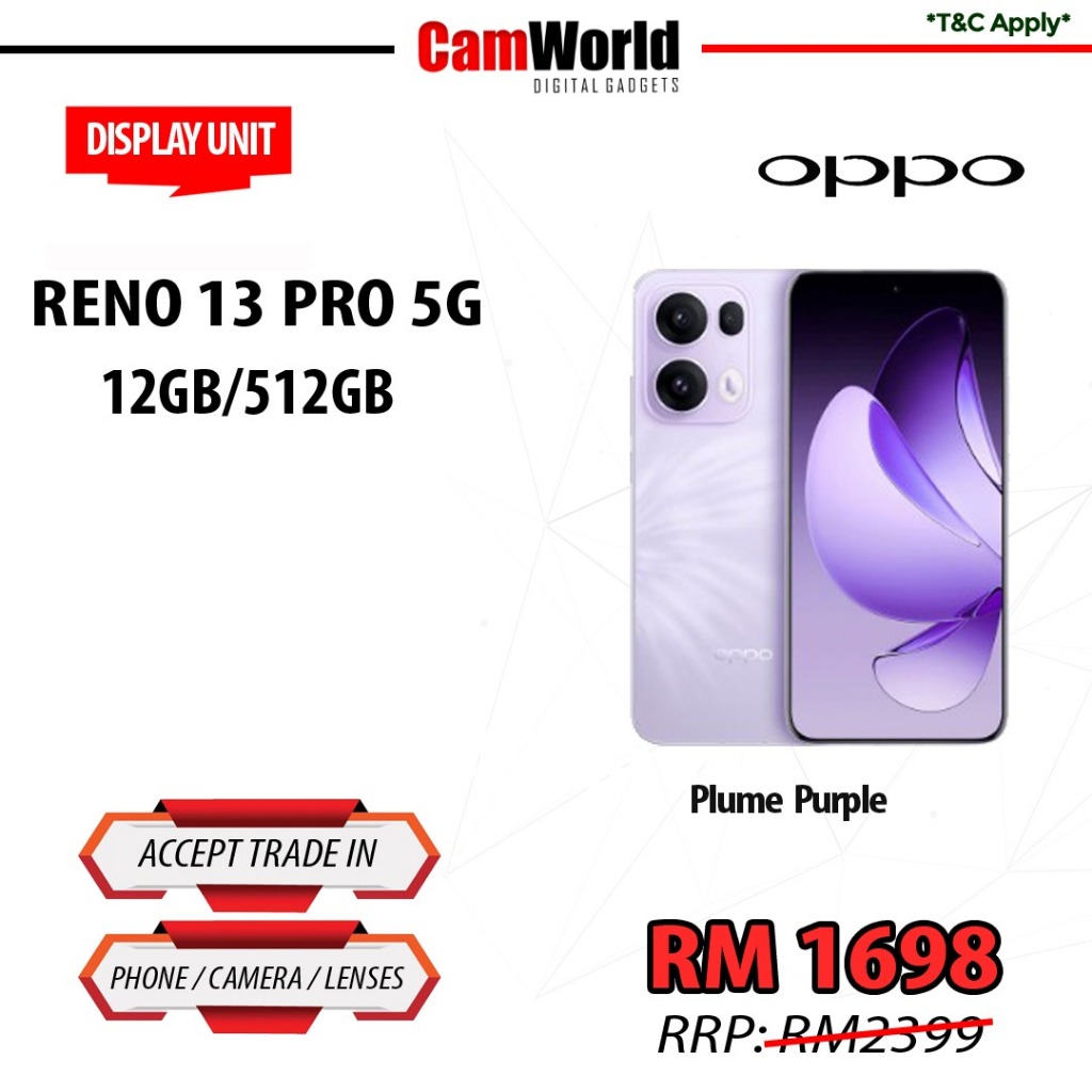 OPPO RENO 13 PRO 5G (12GB RAM + 512GB ROM) DISPLAY UNIT | Shopee Malaysia