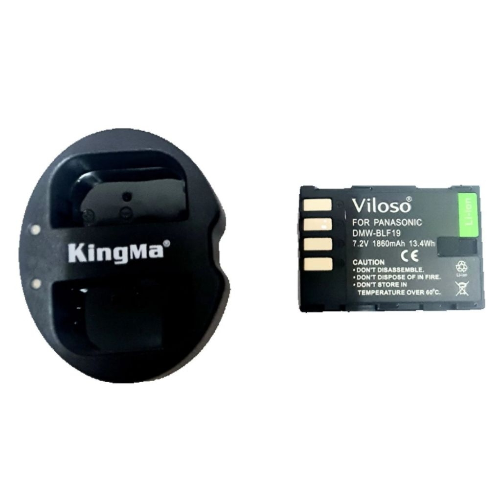 DMW-BLF19E Dual Charger(KingMa)with Micro USB Cable & Camera Battery ...
