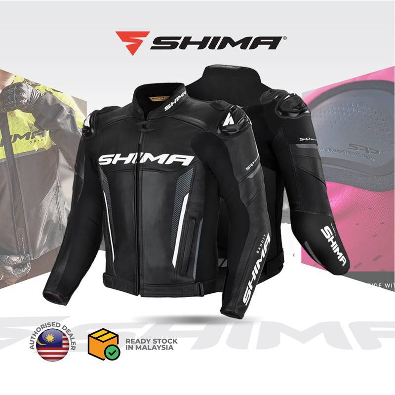 SHIMA BANDIT Men Motorcycle Jacket - Black | Shopee Malaysia