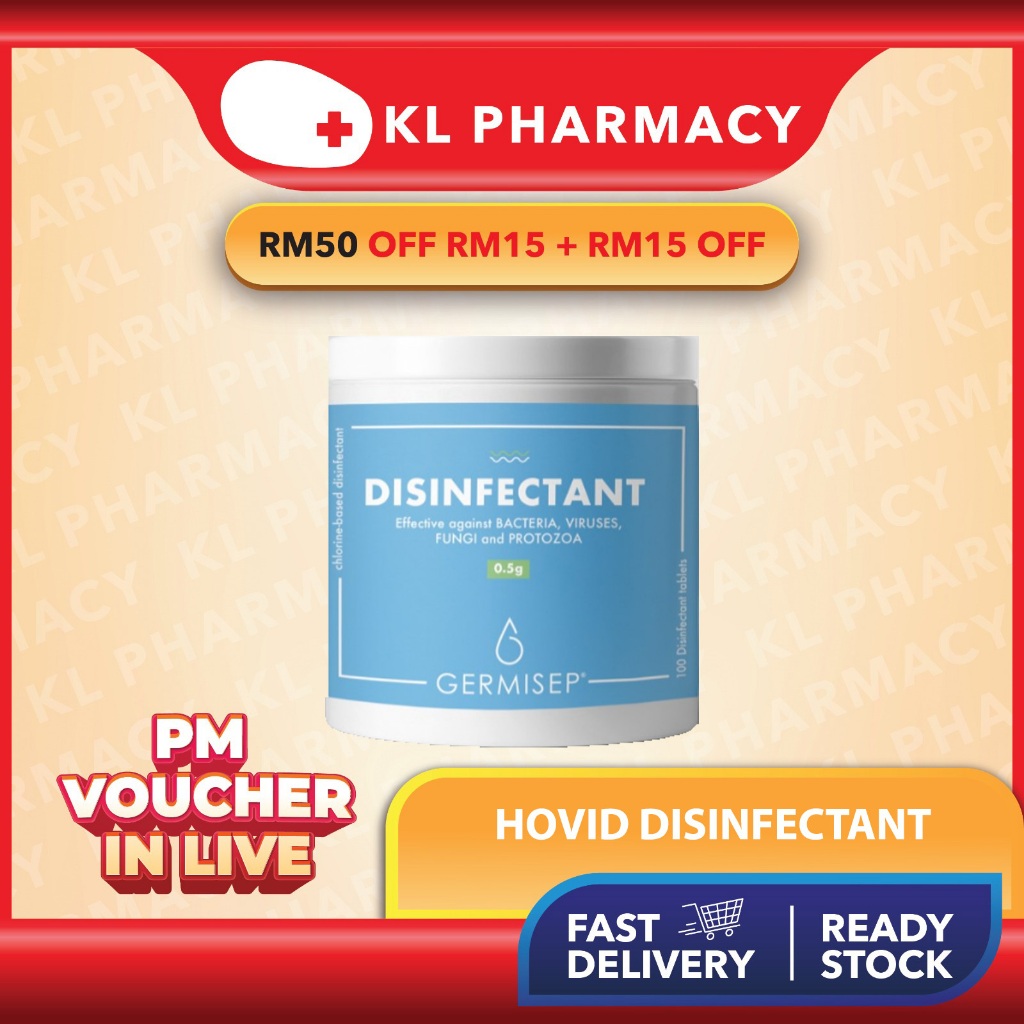 Hovid Germisep Effervescent Chlorine based Disinfectant 0.5g NaDCC x ...