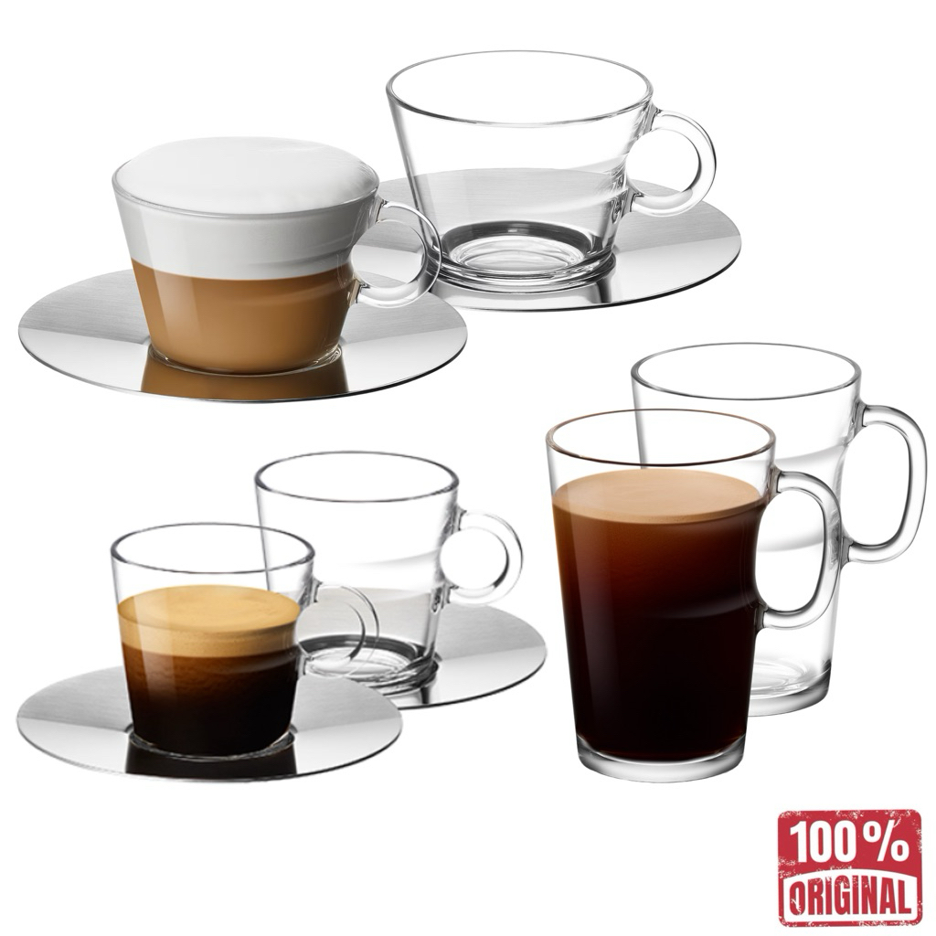 Nespresso View Cappuccino / View Lungo / Gran Lungo / Coffee Glass Cups ...