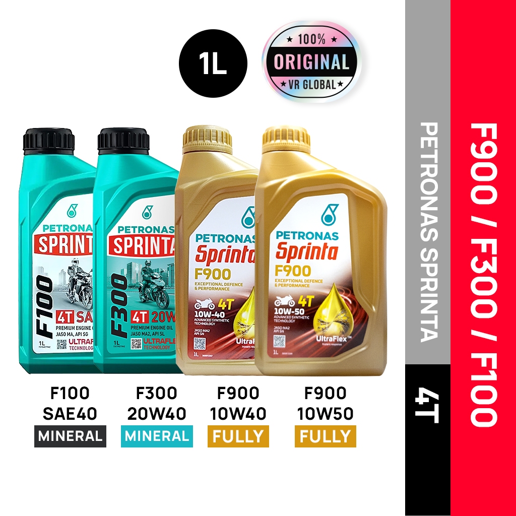 PETRONAS SPRINTA F100 SAE40 MINERAL / F300 20W40 / F900 10W40 / 10W50 ...