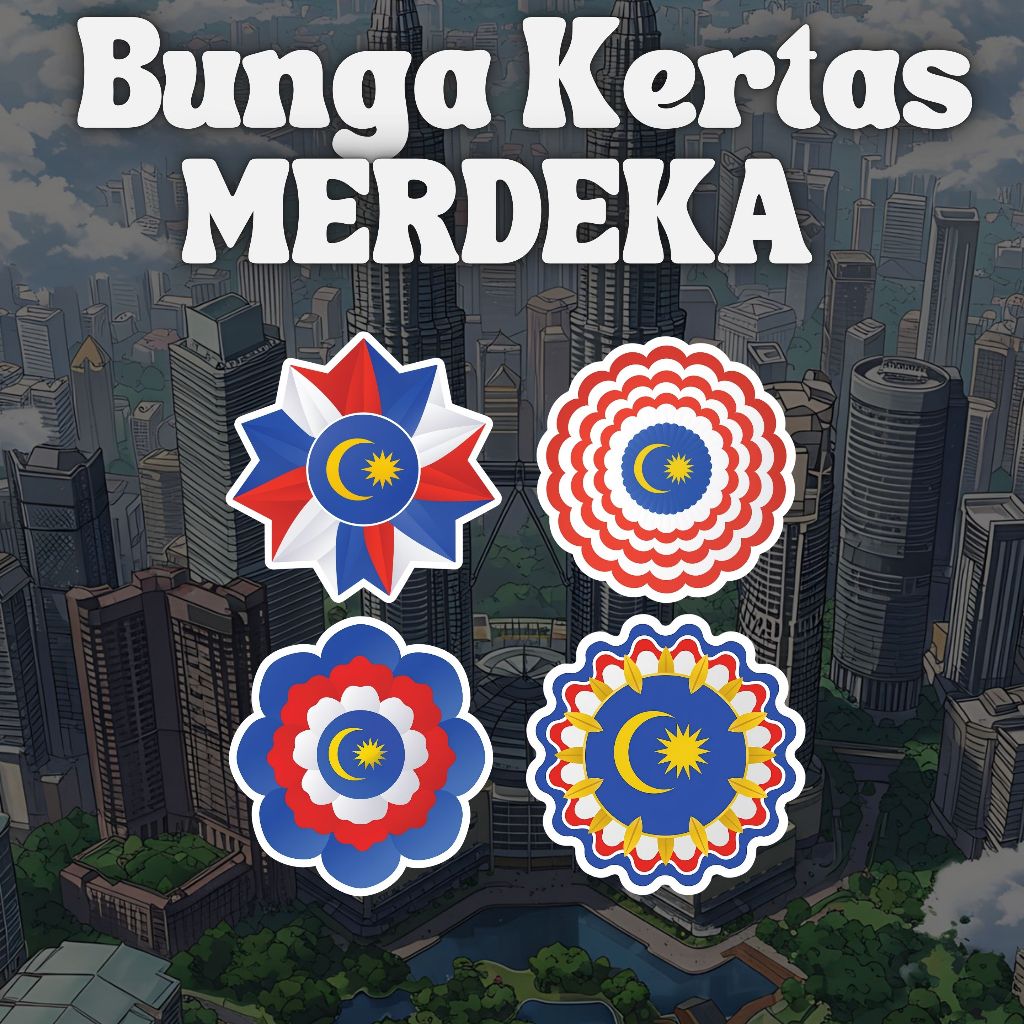 Bunga Kertas Hiasan Merdeka Hiasan Kelas Sambutan Hari Kemerdekaan ...