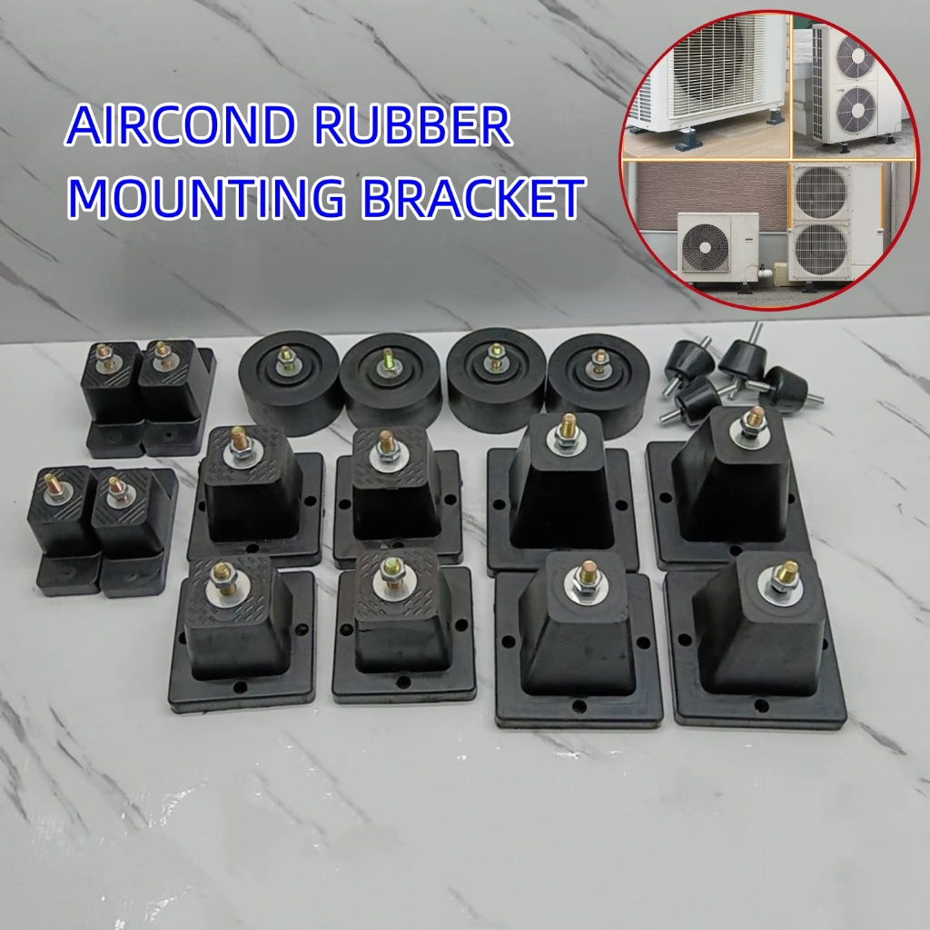 [1Set] Aircond Rubber Mounting Bracket Condenser Anti-Vibration Shock ...