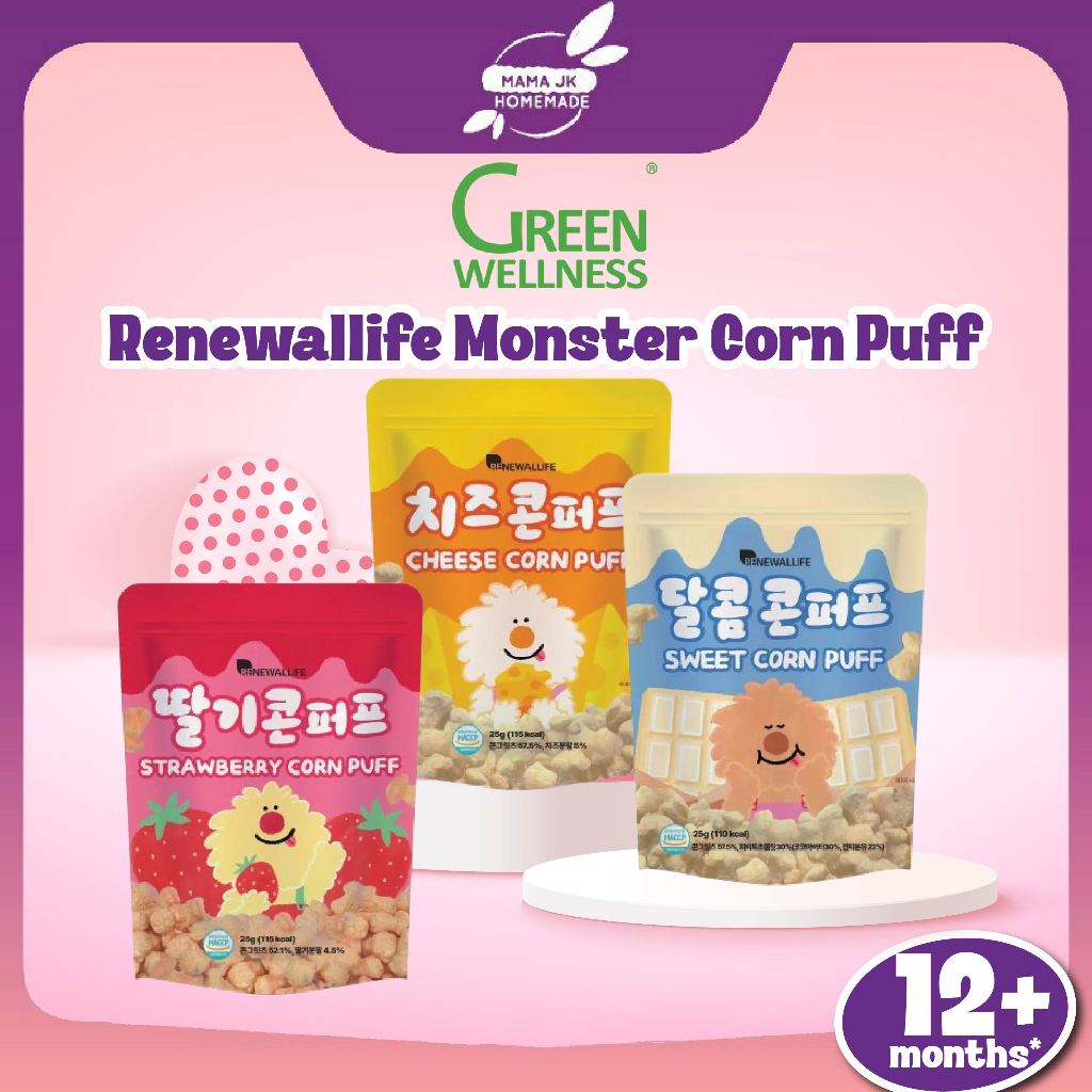 Renewallife Monster Corn Puff 25g 12m+ | Shopee Malaysia