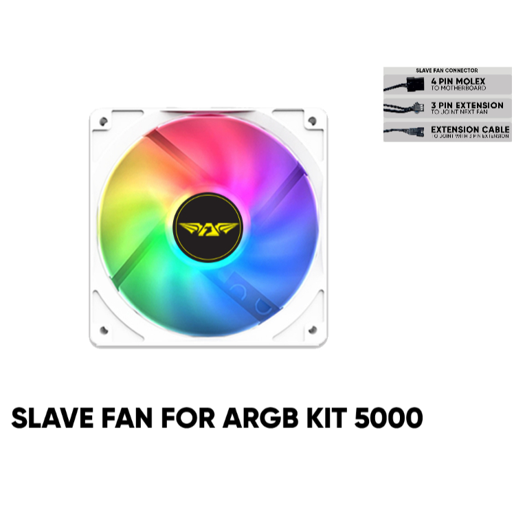 Armaggeddon Slave Fan ARGB S1 for ARGB Kit 5000 PC Fan | Shopee Malaysia
