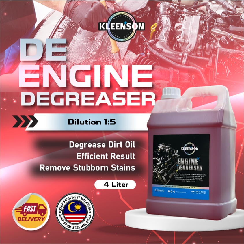 【Kleenson】Engine Degreaser DE (4 Litre) Engine Wash | Remove Grease and ...
